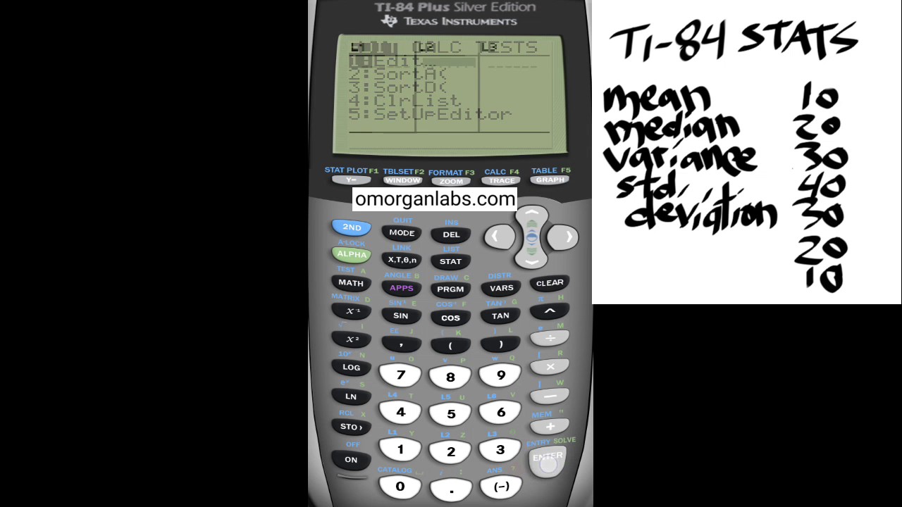 GCT032 TI-84 Stat Calcs Mean Median - YouTube