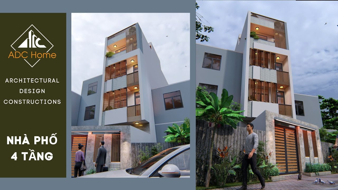 Thiết kế nhà phố 4 tầng hiện đại: Xu hướng mới cho gia đình trẻ / ADC Home - YouTube