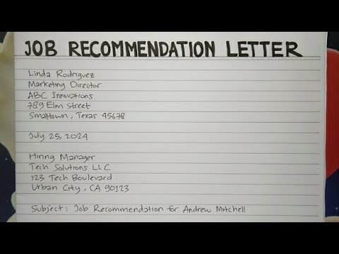 How To Write A Job Recommendation Letter Step by Step Guide | Writing ...