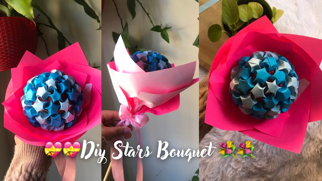 DIY Stars Bouquet 💐💐 Idea || Easy Tutorial of Stars bouquet 💐💐 - YouTube