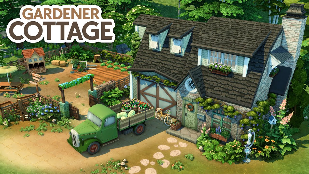 Gardener's Cozy Cottage 🌱 // The Sims 4 Speed Build - YouTube