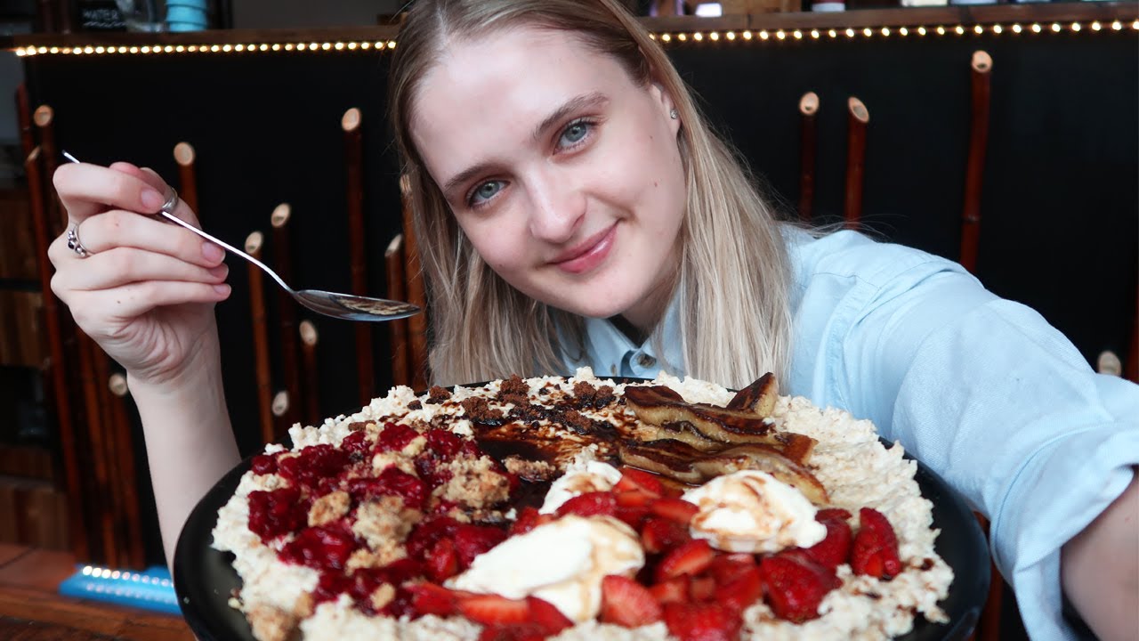 Massive Oatmeal Bowl Challenge | GIRLS VS FOOD - YouTube