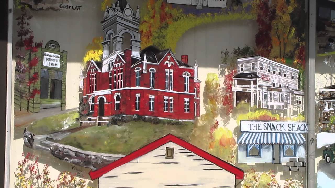 decorative window painting on a store - YouTube