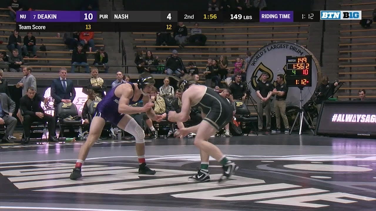 Big Ten Wrestling: 149 LBs - Northwestern's Ryan Deakin vs. Purdue's ...