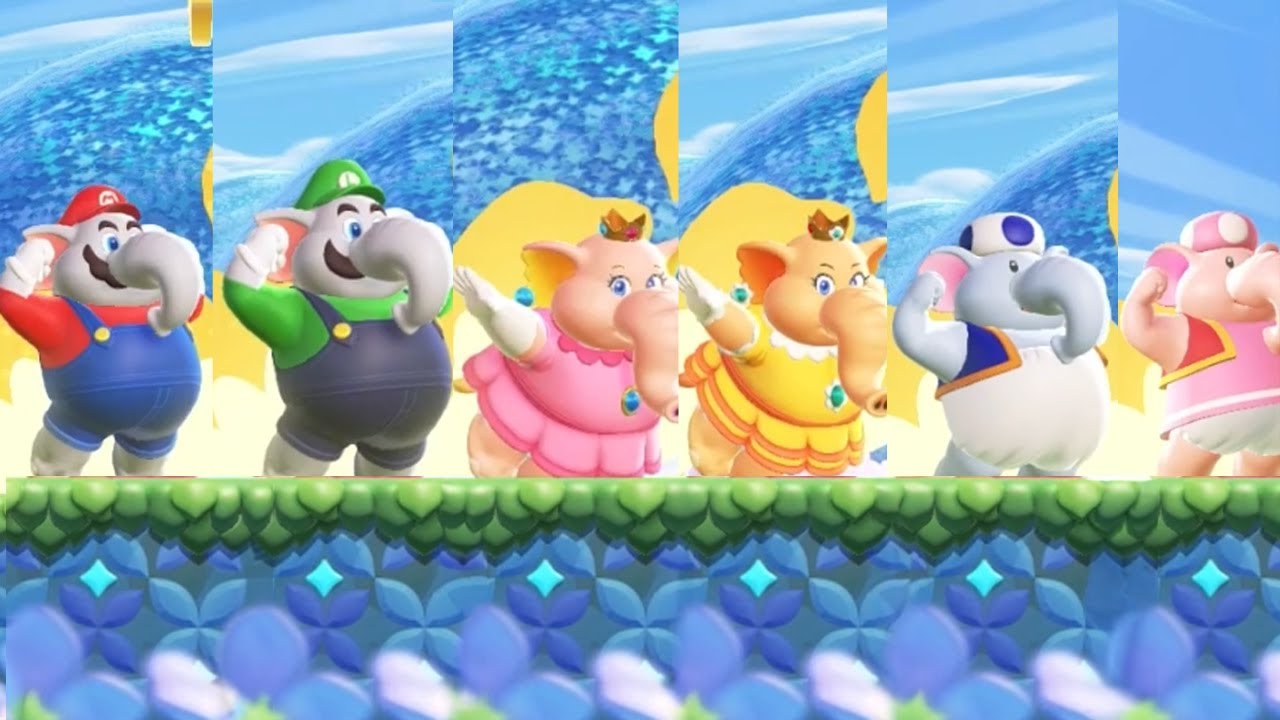 ALL Elephant Power-Up in Super Mario Bros. Wonder! - YouTube