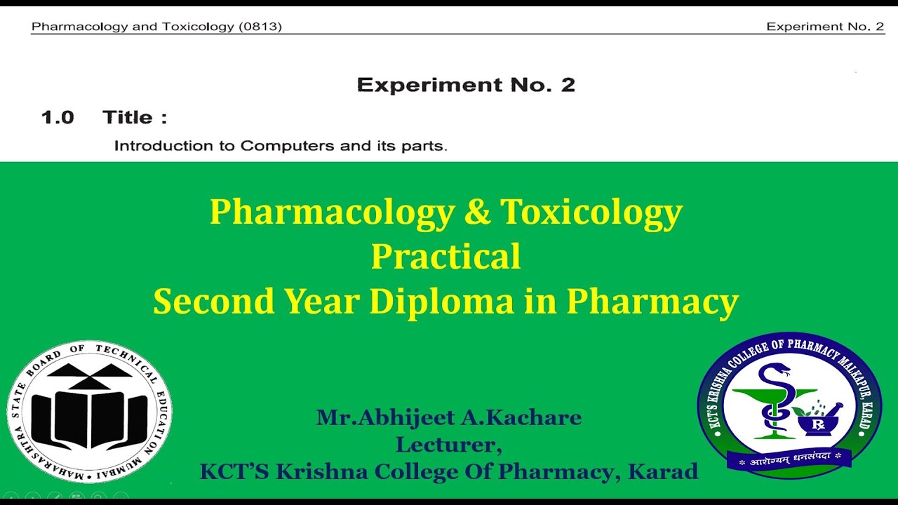 Practical no 02 Introduction to Computer & its Parts Pharmacology ...