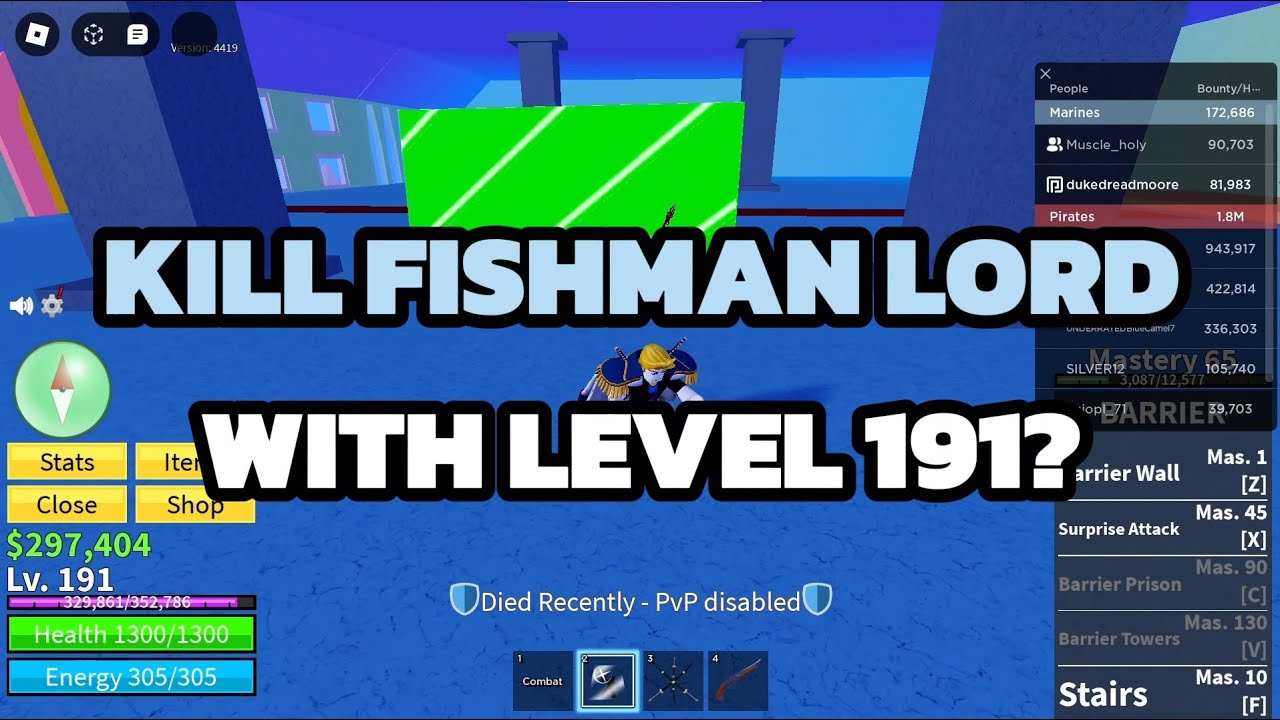 Random Exploration - Killing Fishman Lord | Blox Fruit | Roblox - YouTube