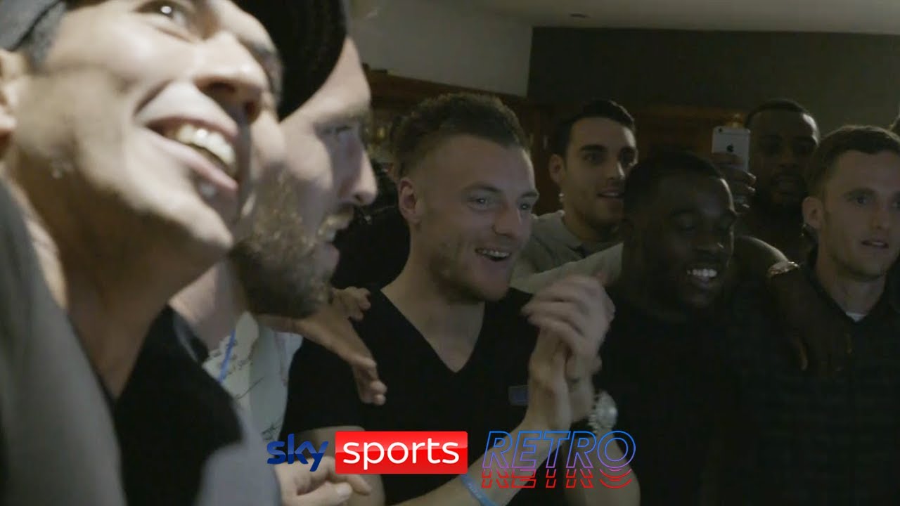 Jamie Vardy having a party as Leicester win the Premier League - YouTube