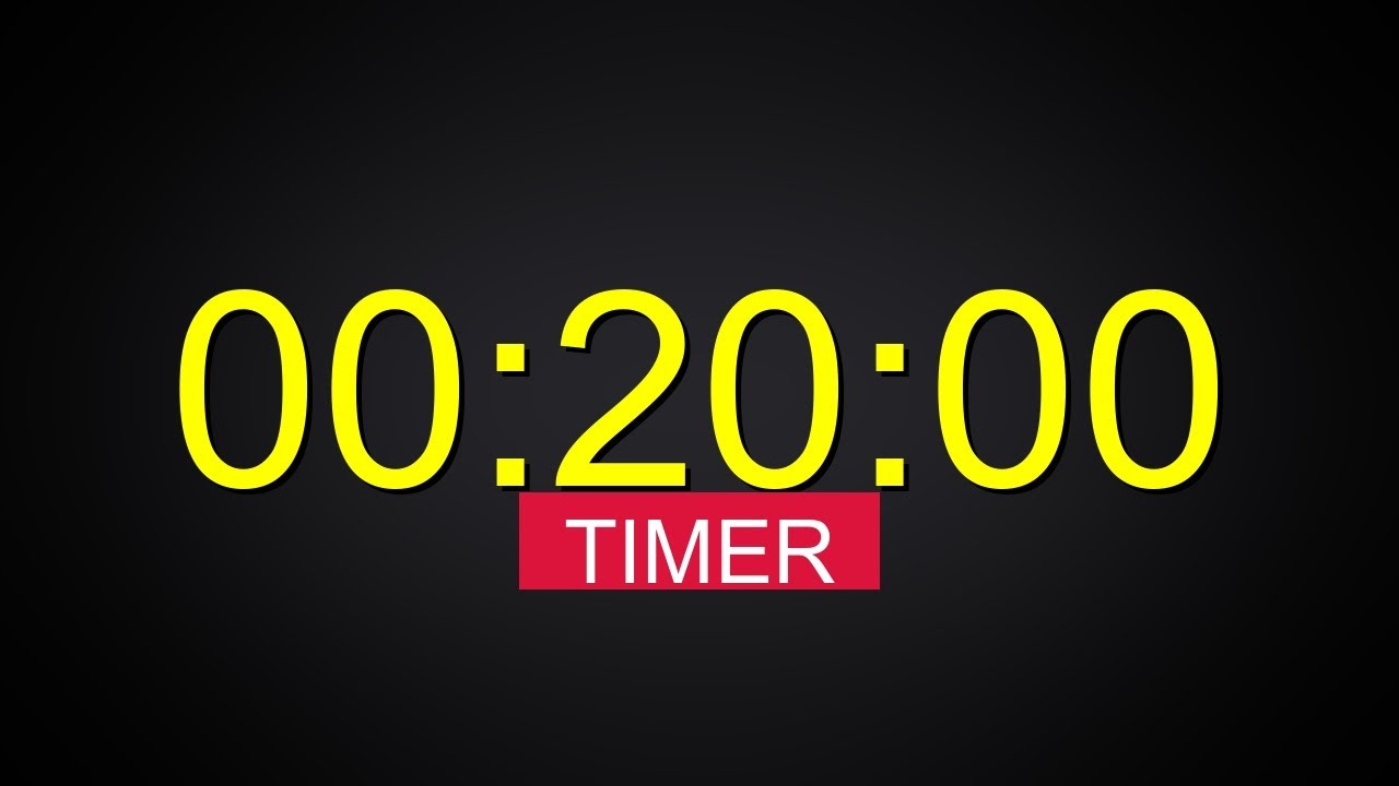 20 Minutes Timer ⏳ Study, Focus & Sleep (Black Screen) - YouTube