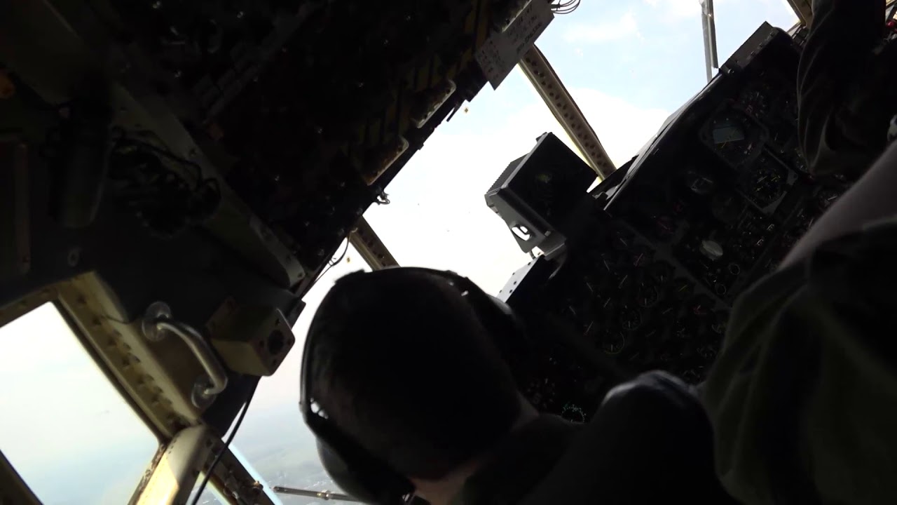 C-130 Airplane Left Bank Flying Over Pittsburgh 911th Airlift Wing ...