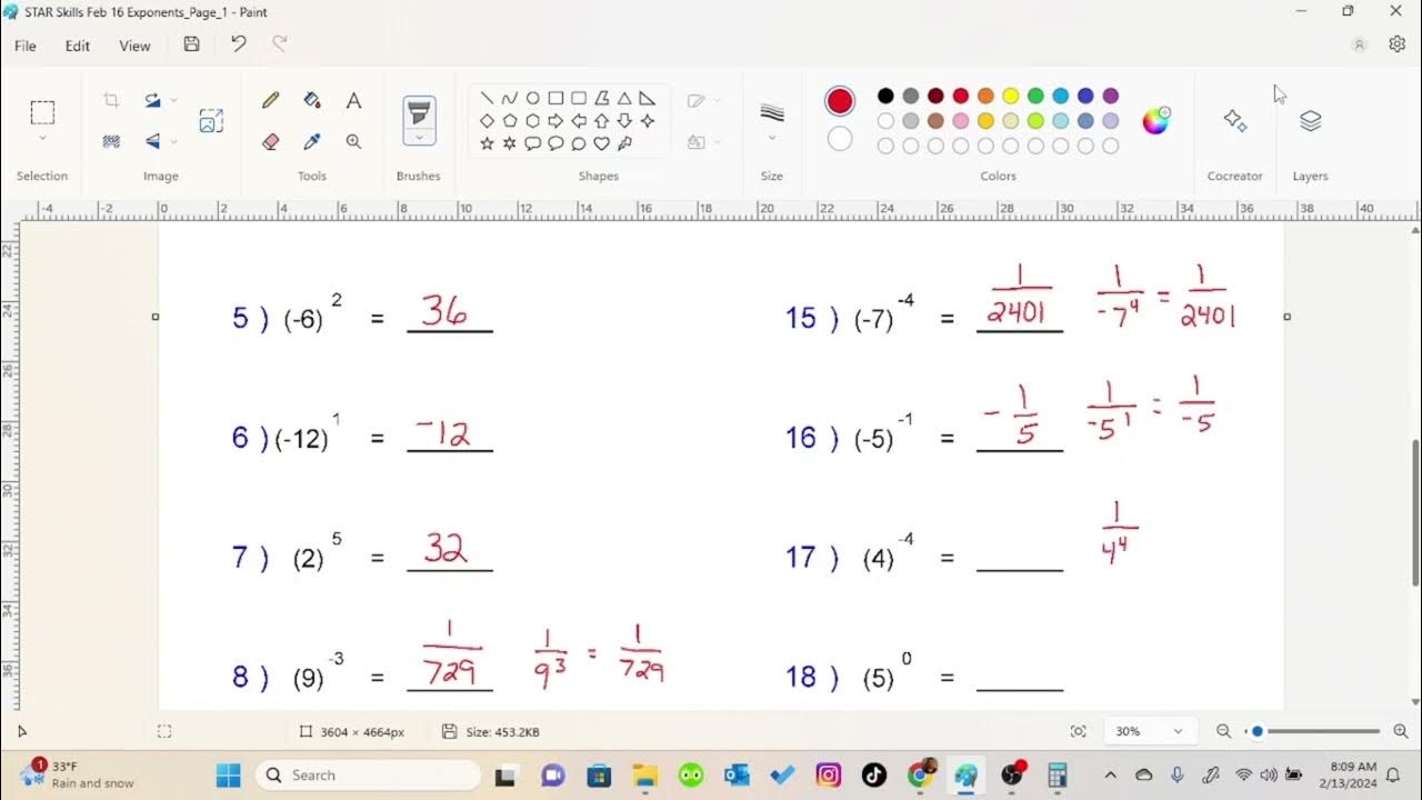 STAR Skills Day Exponents - YouTube