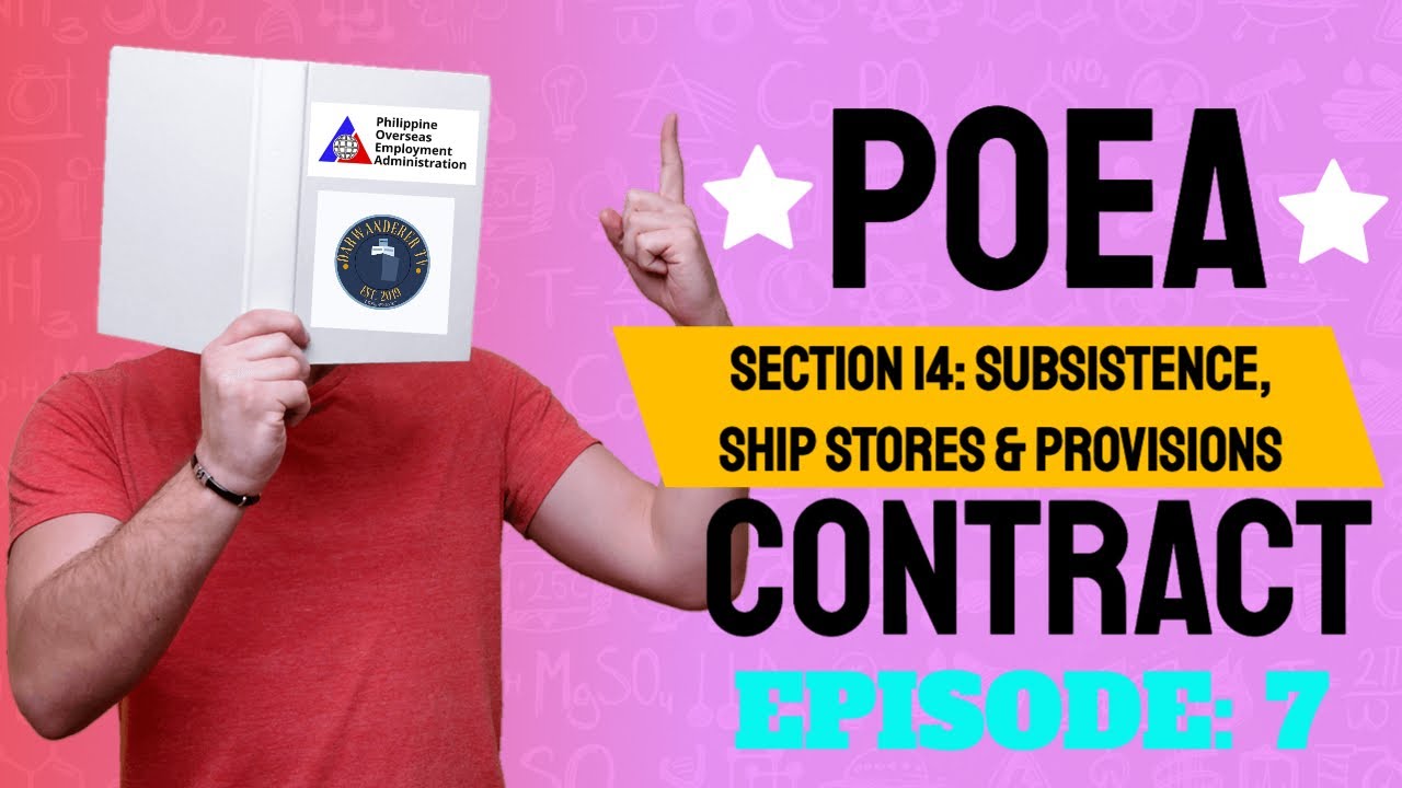 Seafarer Contract Explained: Section 14 - Subsistence, Ship Stores, and ...
