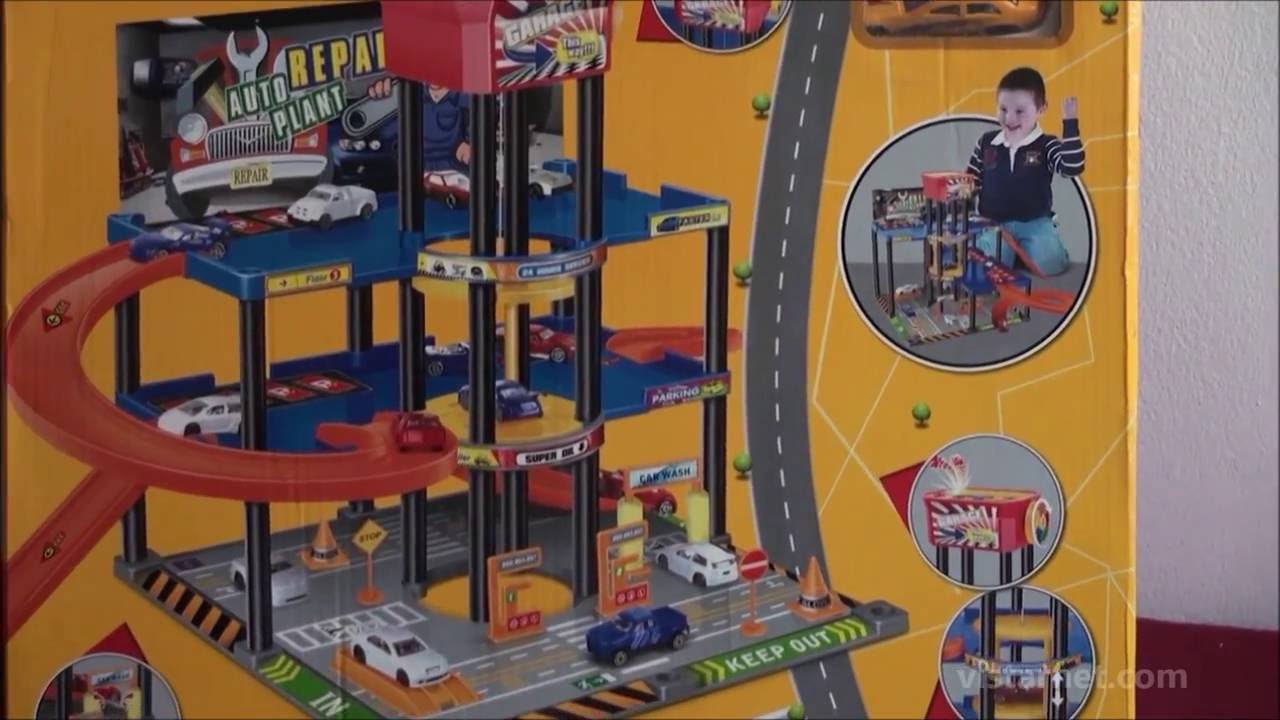 Unboxing super garage playset - YouTube