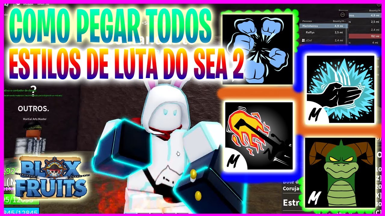 😎⚔️⚫[2022] COMO E ONDE PEGAR TODOS OS ESTILOS DE LUTA DO SEA 2 NO BLOX ...