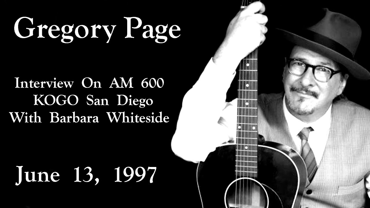 Gregory Page - Interview on KOGO AM 600 San Diego with Barbara ...