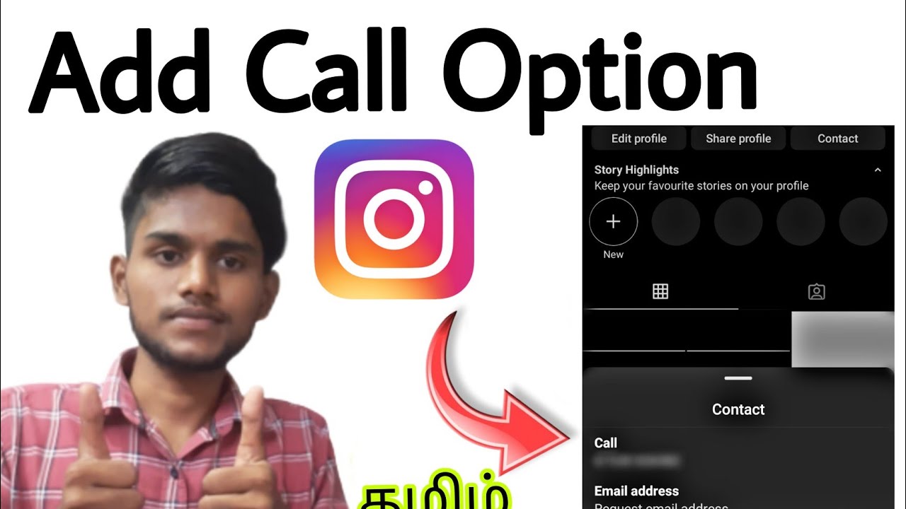 add call button in instagram profile / how to add contact in instagram ...