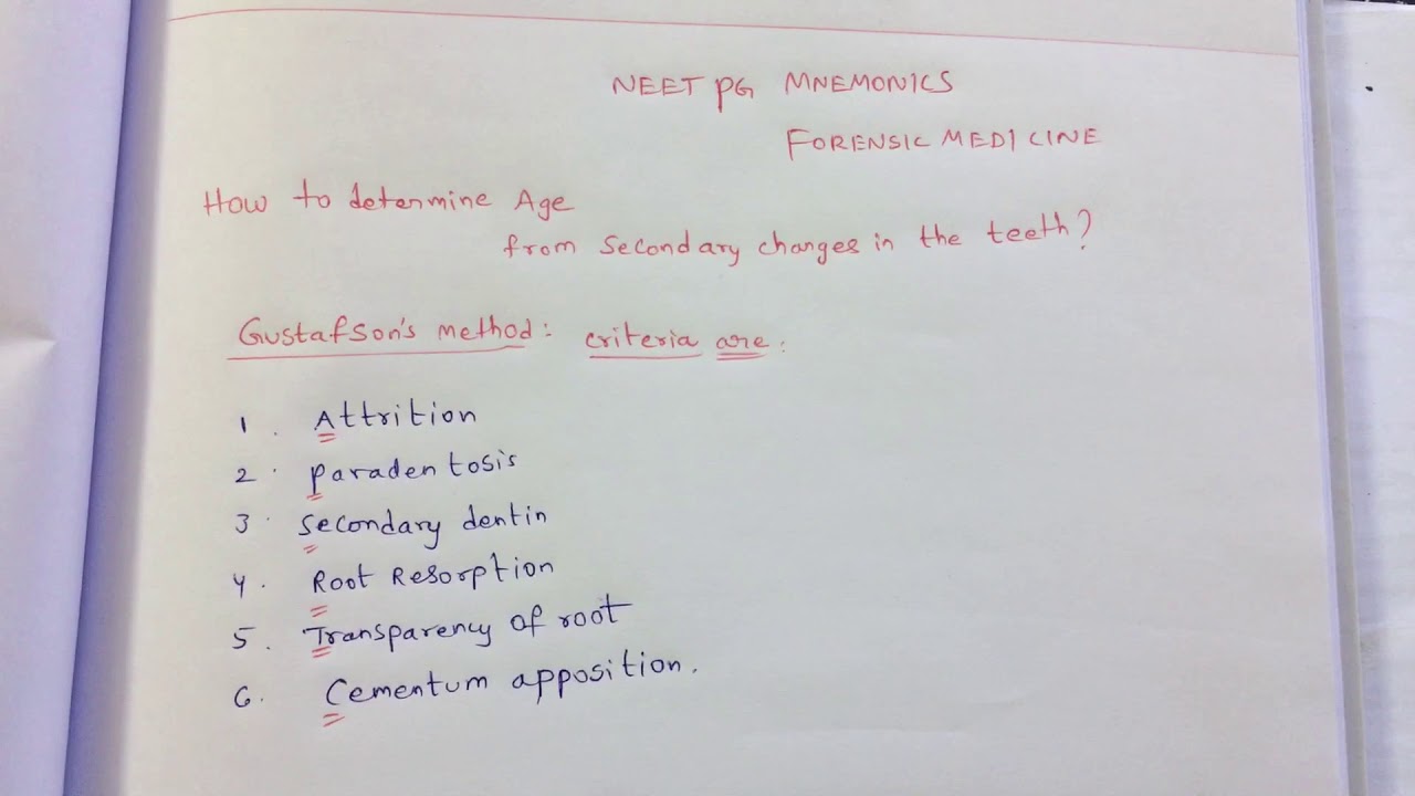 Neet pg Mnemonics forensic medicine - YouTube
