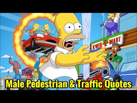 The Simpsons Hit & Run: Male Pedestrian & Traffic Quotes - YouTube