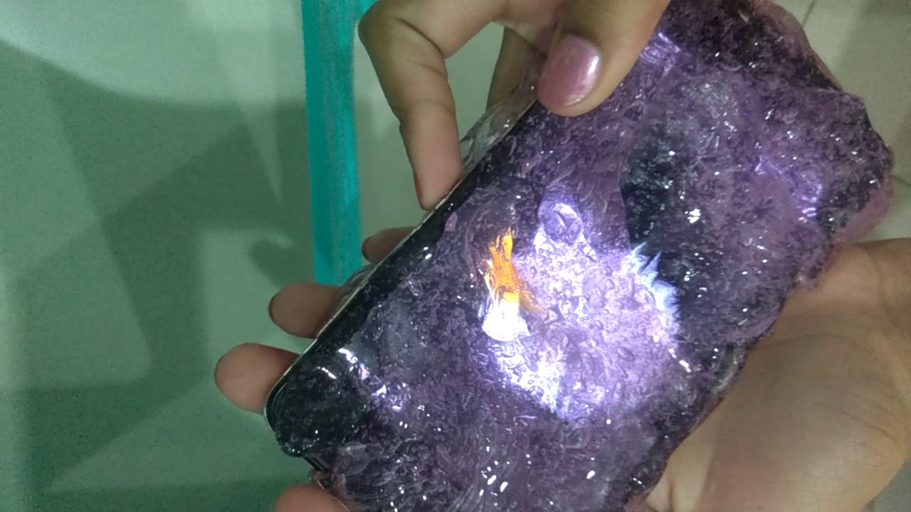 Phone in slime - YouTube