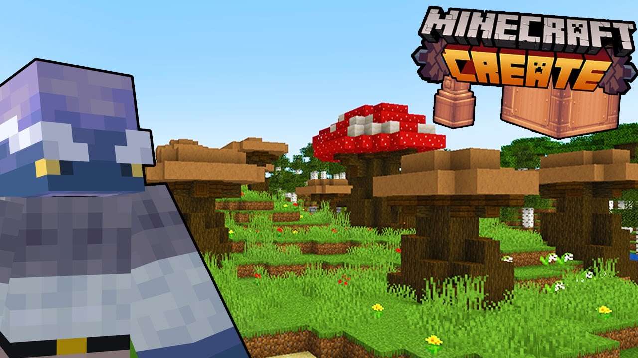 I Built a Mushroom Village in Minecraft Create - Public Server - YouTube
