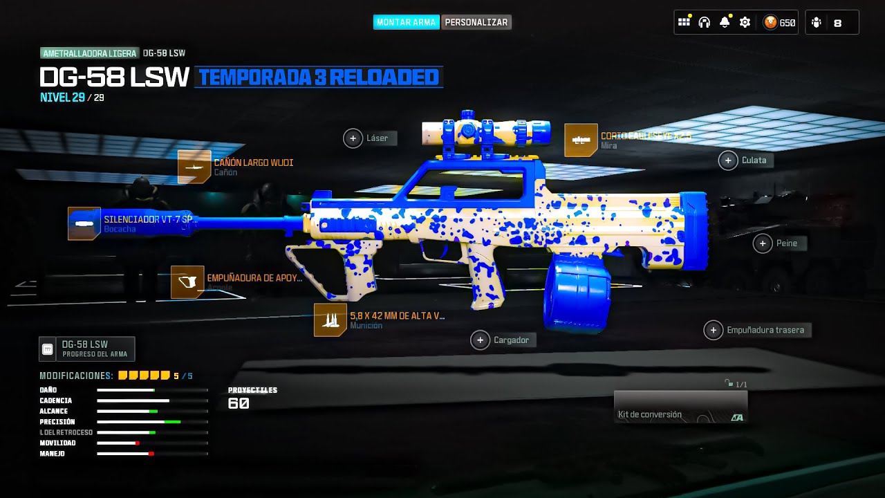 *NUEVO META* la DG-58 LSW sin RETROCESO!💎| la MEJOR CLASE de la DG-58 ...