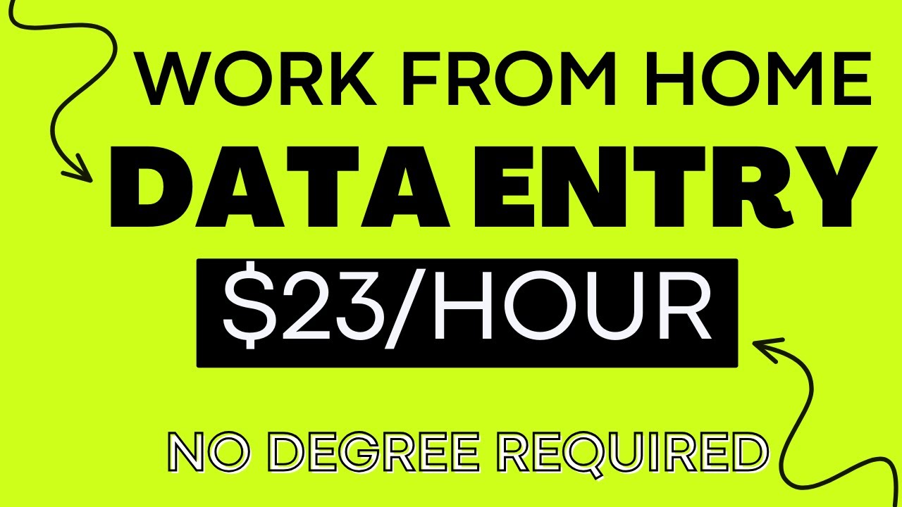 Work From Home Data Entry Position | $23/Hour | Full-Time Remote Job ...