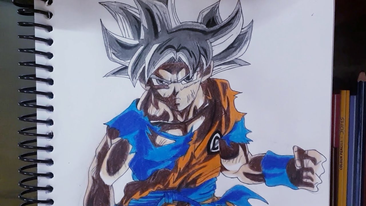drawing Goku Ultra Instinct || Dragon Ball heroes - YouTube