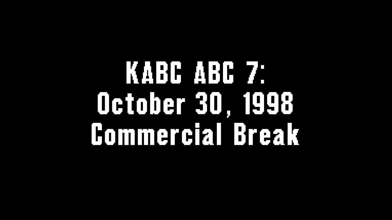 KABC ABC 7: October 30, 1998 Commercial Break - YouTube