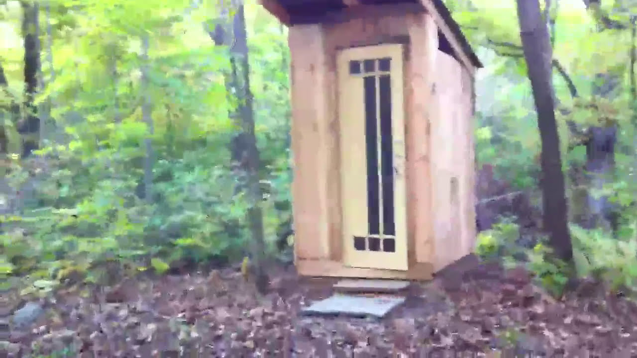 We Finished The Outhouse! Is It Comfy Enough? - YouTube