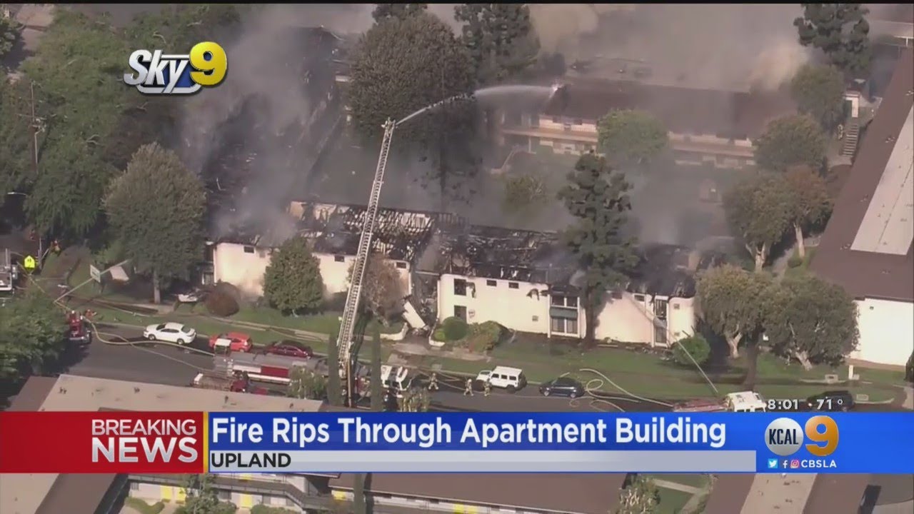 Fire Crews Extinguish 3-Alarm Fire At Upland Apartment Complex, At ...
