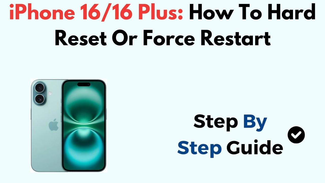 iPhone 16/16 Plus: How To Hard Reset Or Force Restart - YouTube