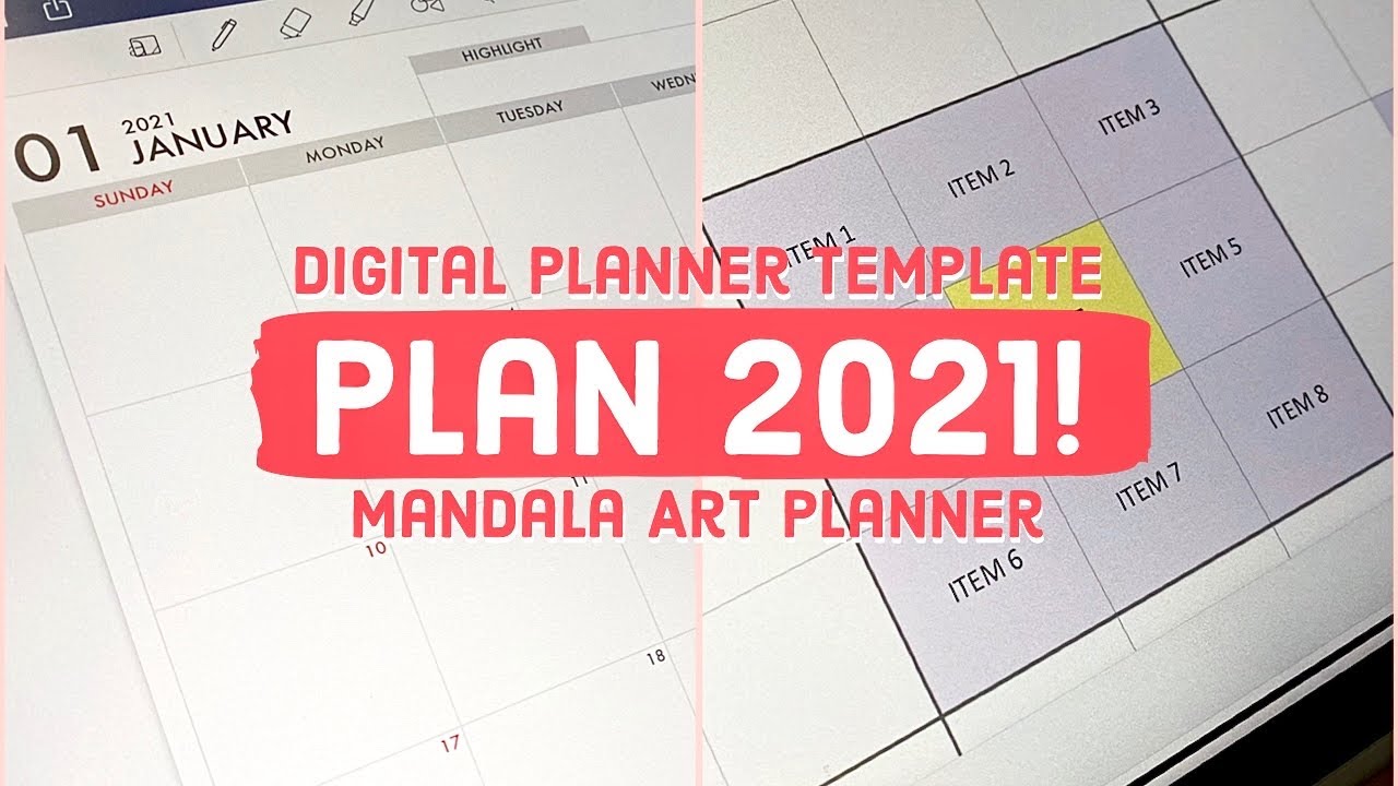 2021 DIGITAL PLANNER + MANDALA ART PLANNER | FREE | GoodNotes 5 | iPad ...