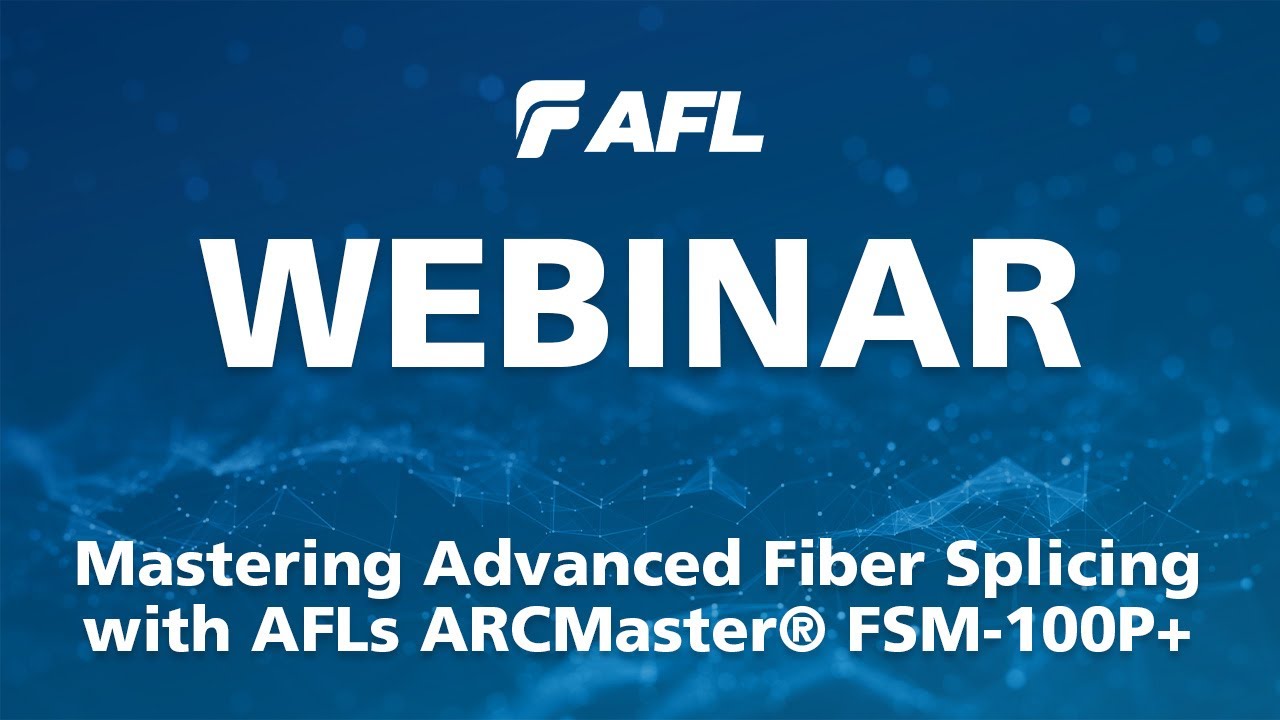 Mastering Advanced Fiber Splicing with AFLs ARCMaster® FSM-100P+ - YouTube