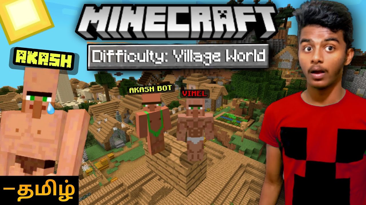 MINECRAFT BUT IT'S VILLAGE ONLY WORLD IN TAMIL | MINECRAFT MODS | Tamil ...