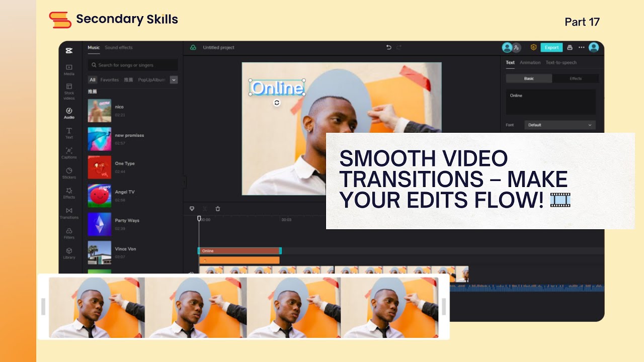 Smooth Video Transitions – Make Your Edits Flow! 🎞️| Lesson 17 - YouTube