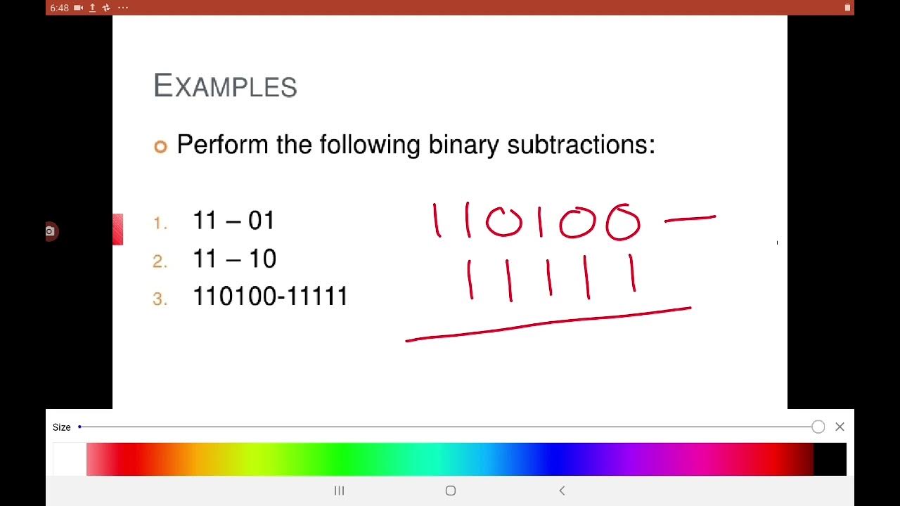 binary subtraction - YouTube