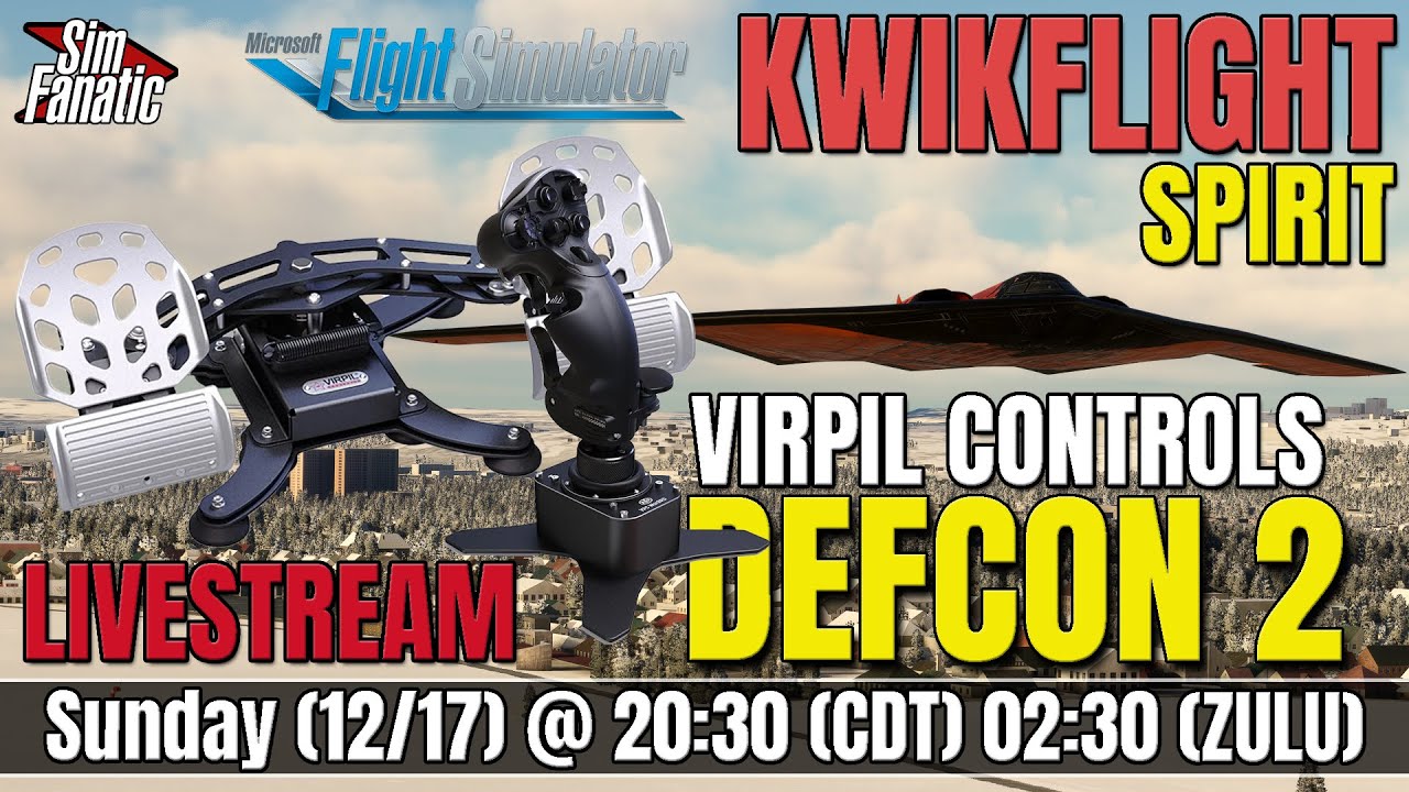 LIVE | MSFS | VIRPIL Flight Controls - Stick + Base + Rudder Pedals ...