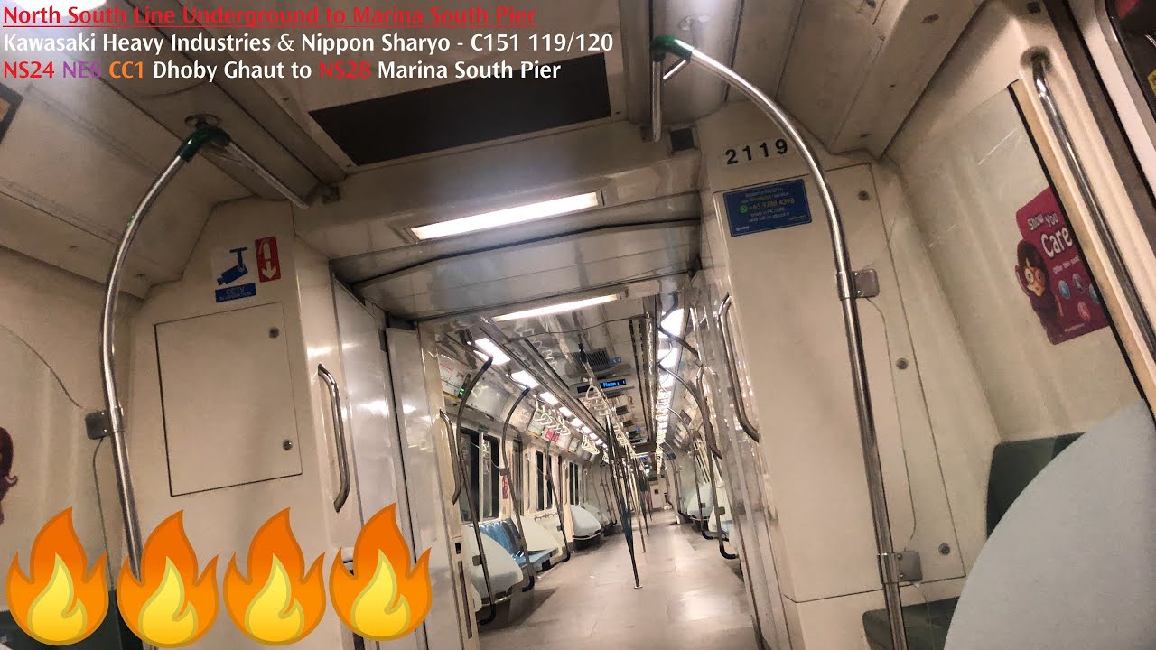 ⁴ᴷ⁶⁰ [Sole Sat AM] SMRT Trains, NSL Train Ride [Dhoby Ghaut → MSP ...