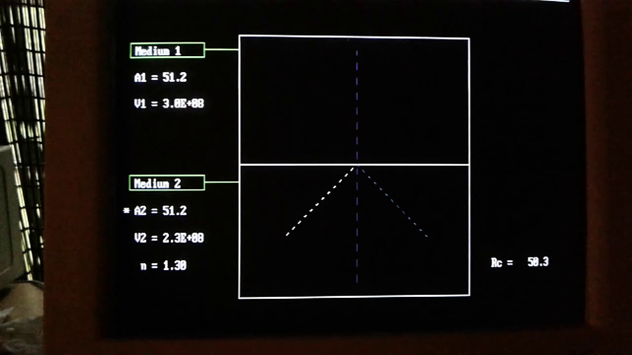 13: Light - Refraction simulation from old DOS computer. - YouTube