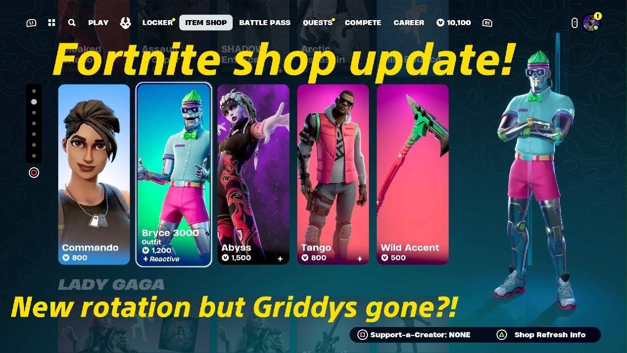 Warning: new itemshop but no more griddy day 1 !? - YouTube