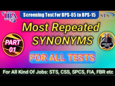 #WordSynonyms | Repeated Synonyms In STS Tests | STS Jobs Test ...