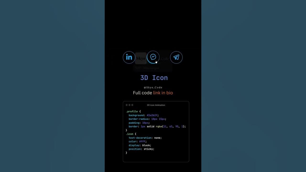 3d Icon🔥shorts Viral Coding Coder Webdevelopment Html Javascript Youtube