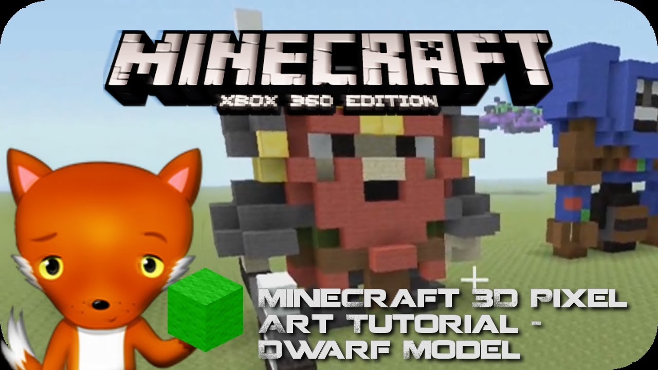 MineCraft 3D Pixel Art Tutorial - Dwarf Model - YouTube
