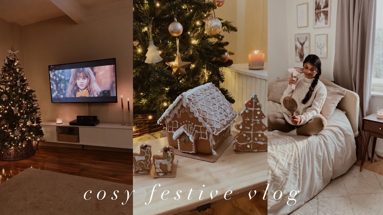 Cosy Festive Vlog: Ad - Self Care, Decorating Gingerbread House ...