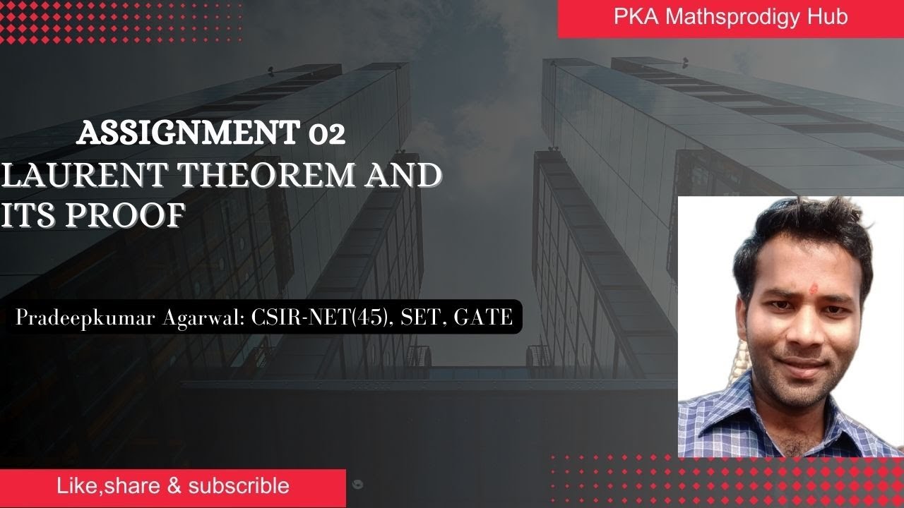 Laurent's theorem and its proof|Examples| By Pradeep Agarwal sir| - YouTube