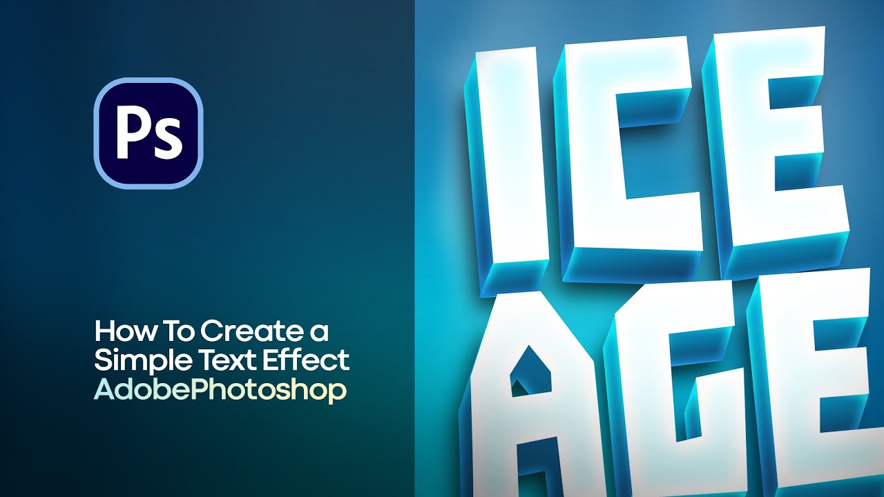 How to create a 3D Ice Age text effect in Adobe Photoshop - YouTube