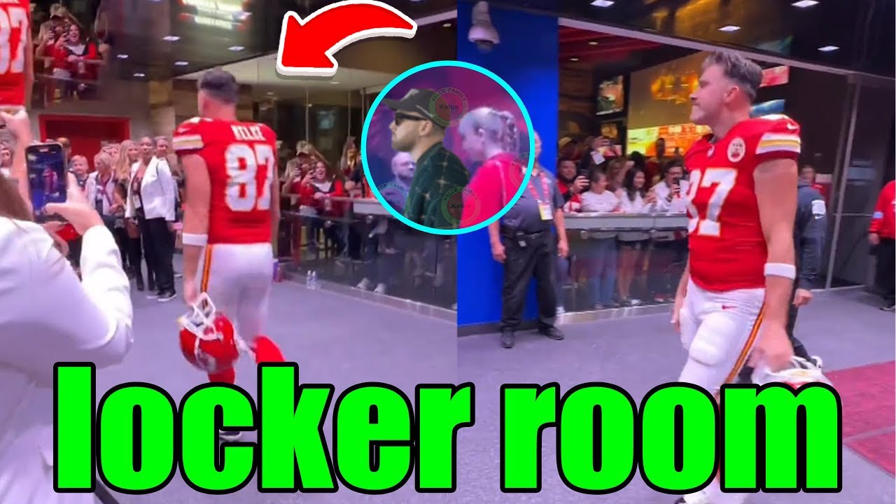 Travis Kelce & Taylor Swift Celebrate Epic Chiefs Victory in the Locker ...