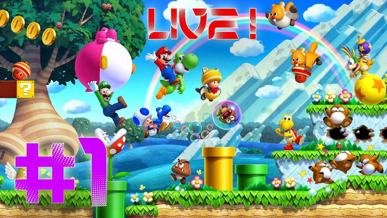 Rio&Ryu Gaming Live Stream New Super Mario Bros U #1 - YouTube