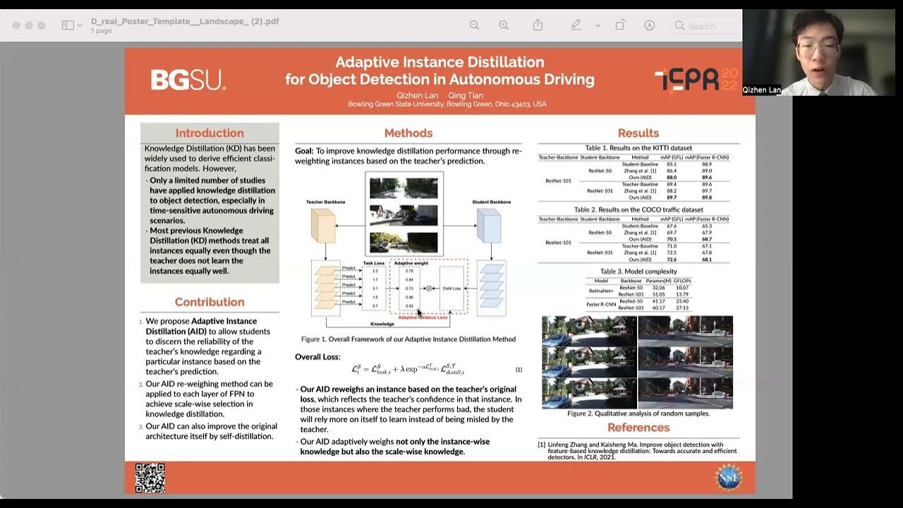 ICPR 2022---Adaptive Instance Distillation for Object Detection in Autonomous Driving - YouTube