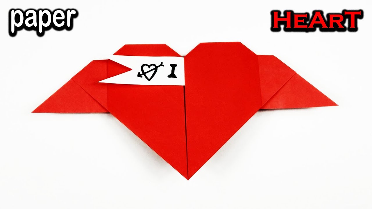 HOW TO MAKE A ORIGAMI HEART - Origami Heart With Message - YouTube
